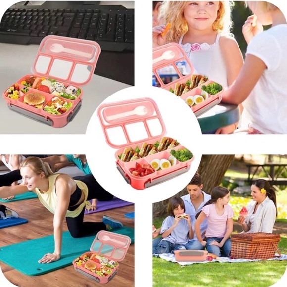 Bento | Kitchen | New Bento Pink Adultchild Sealed Four Layered Lunch ...